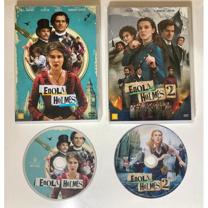 DVD - Enola Holmes 1 + Enola Holmes 2 - Dublado e Legendado | Shopee Brasil