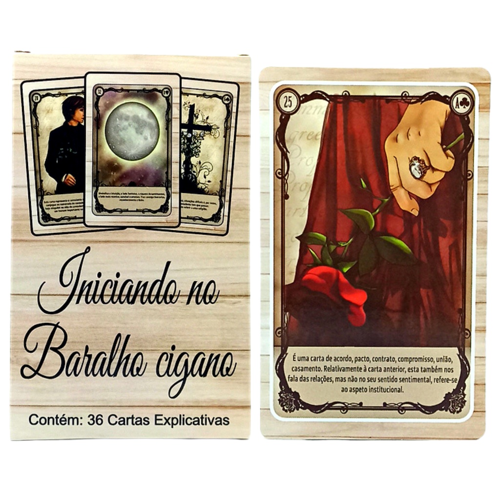 Tarot Baralho Cigano 100 Plastificado Iniciantes 36 Cartas Luxo Top Shopee Brasil