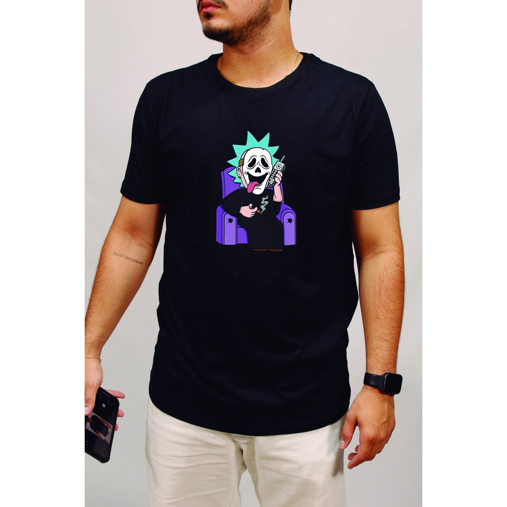 Camiseta geek - rick and morty panico | Shopee Brasil