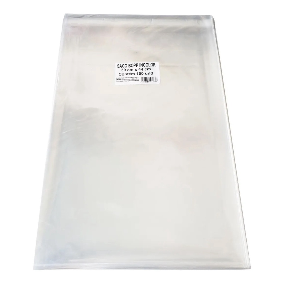 Saco Transparente 30x44 Incolor 100 Unidades Bopp Don Paper | Shopee Brasil