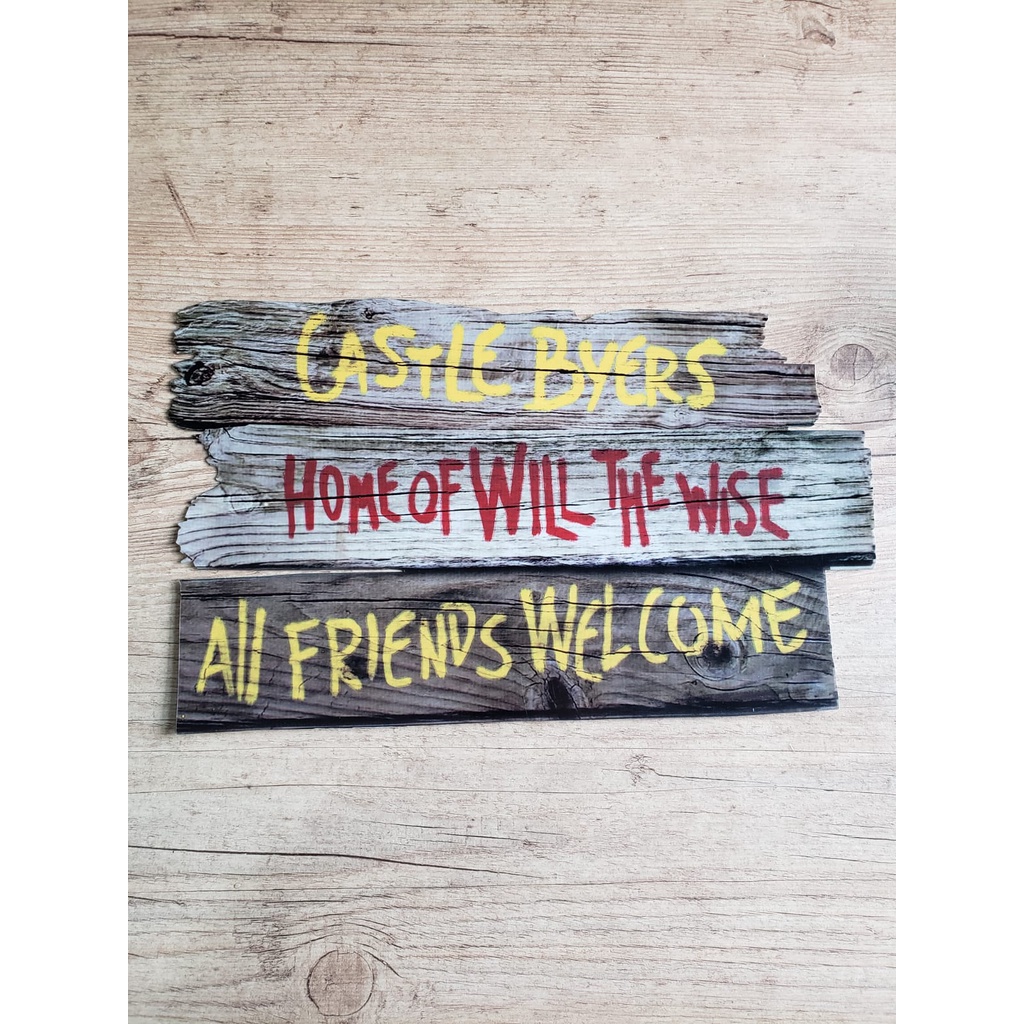 Placa de Parede Stranger Things Castle Byers | Shopee Brasil