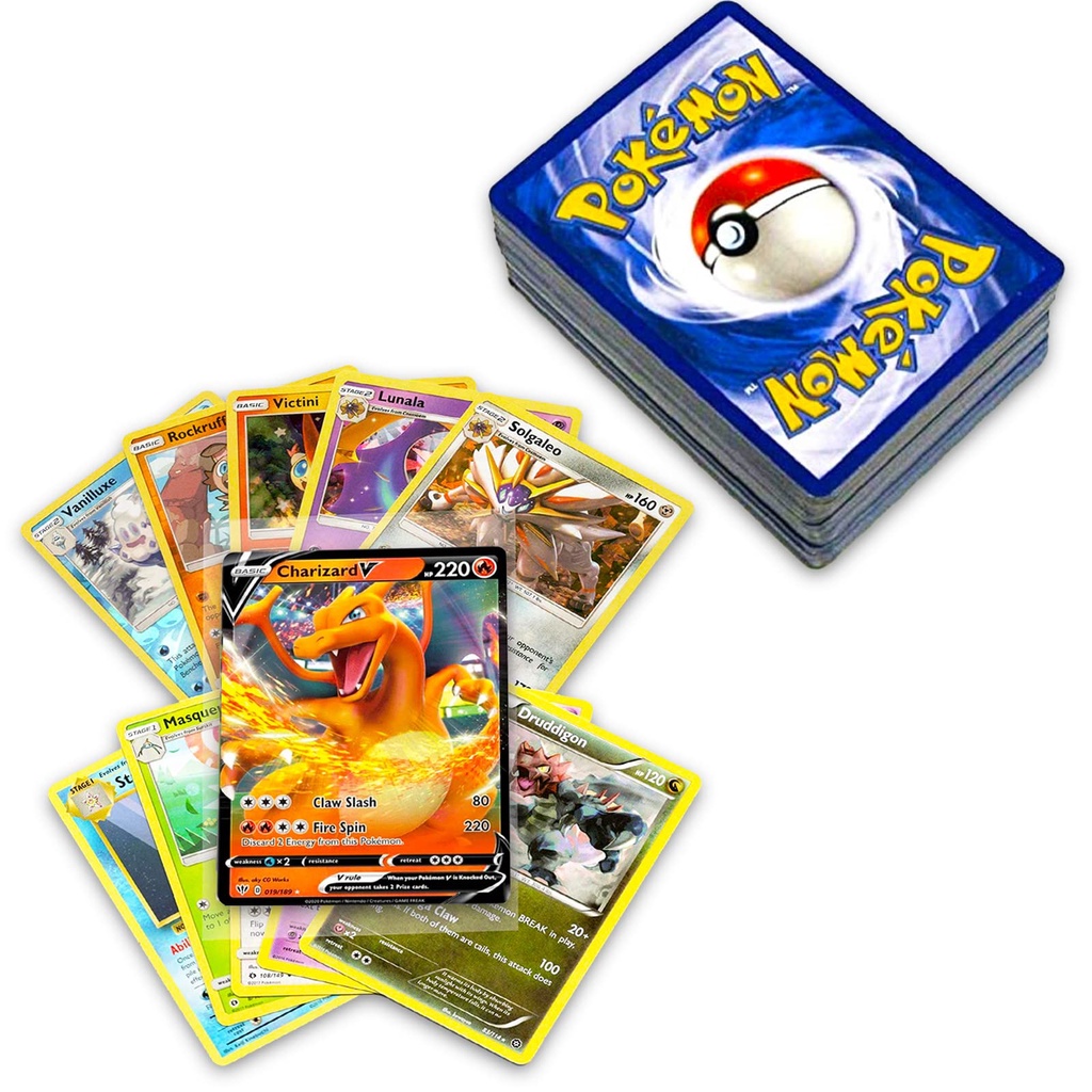 Carta Pokemon ULTRA RARA GARANTIDA + 25 Cartas BRILHANTES - ORIGINAL ...