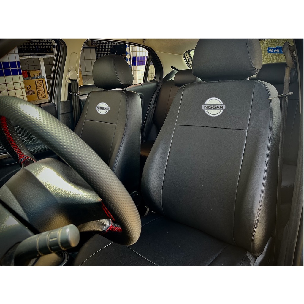 Capa de Banco Automotivo Carro em Couro Nissan Versa Frontier Sentra ...