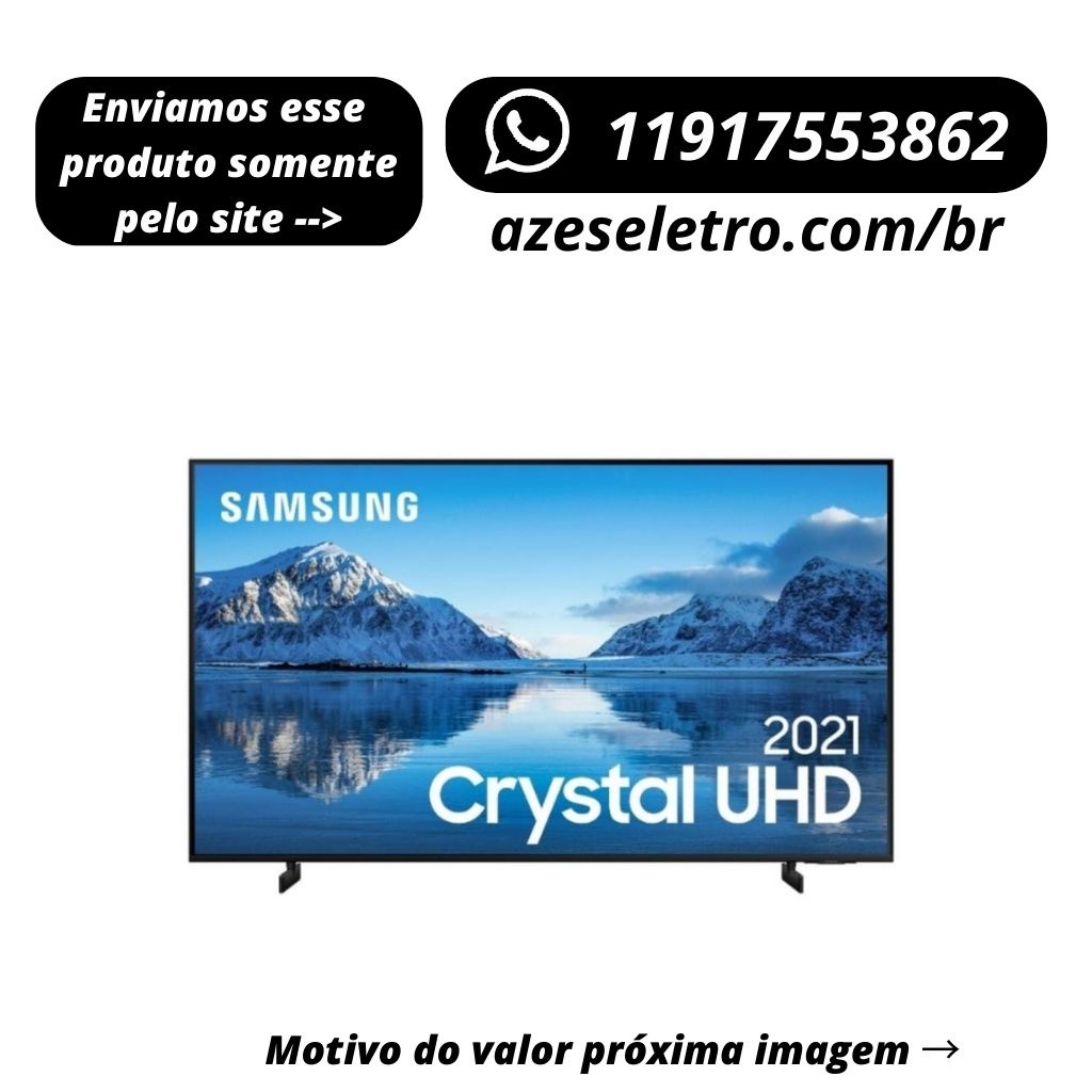 Smart TV 50" Crystal UHD Samsung 4k 50AU8000 Painel Dynamic Crystal ...