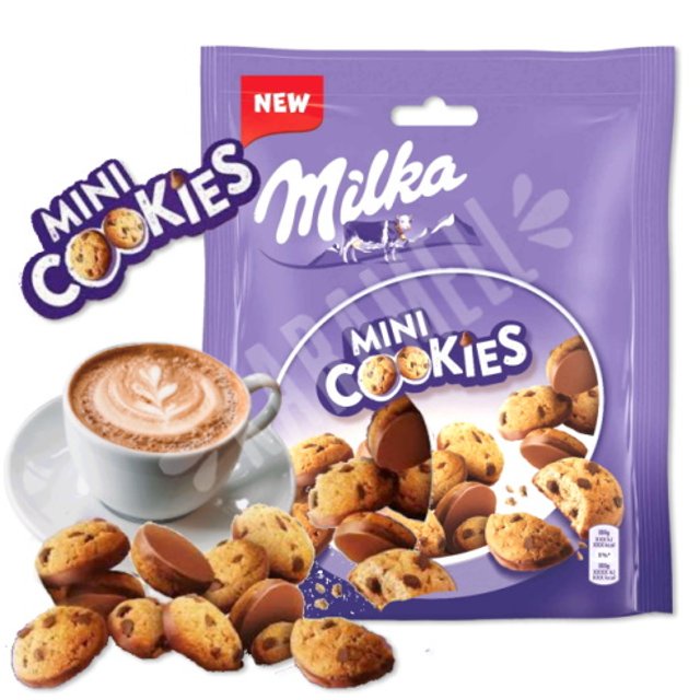 Mini Cookies Milka Biscoito Com Gotas De Chocolate Importado ...