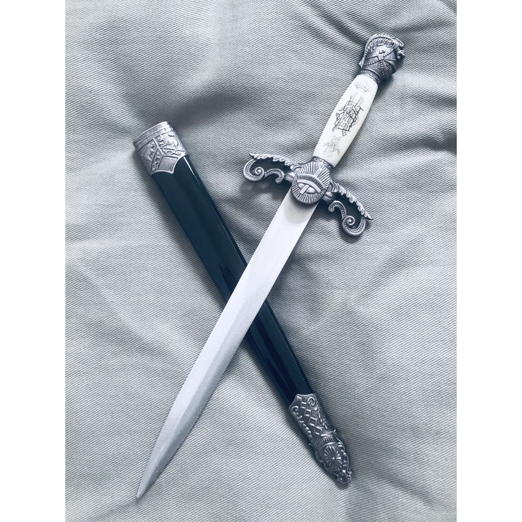 Adaga Aço Cavaleiro Roman Faca Espada Bainha Colecionador H01 Luatek ...
