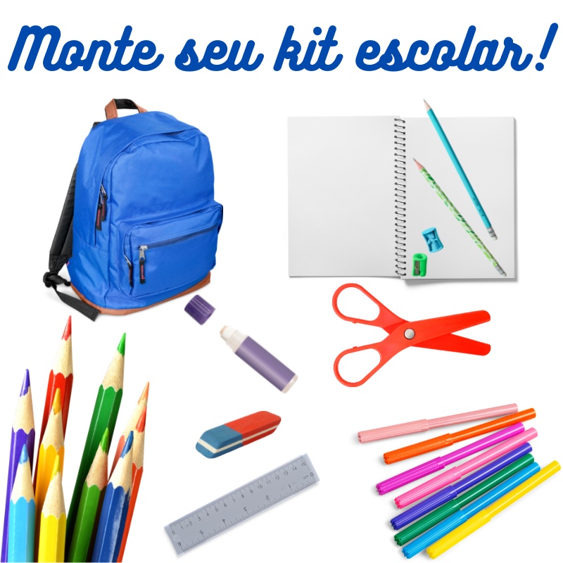 Kit Escolar Volta as Aulas - Montamos seu kit conforme a sua lista ...