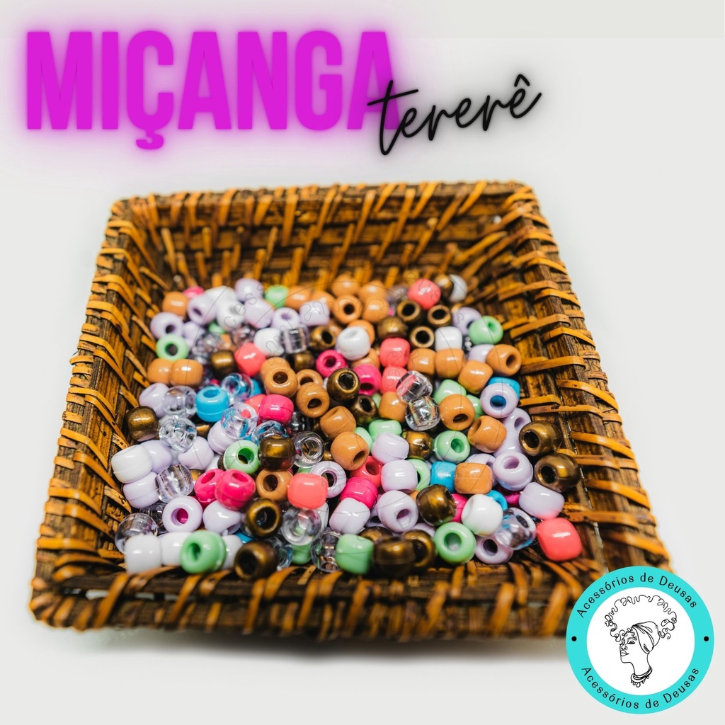 Miçanga tererê 10mm colorido Enfeite ponta de trança penteado infantil ...