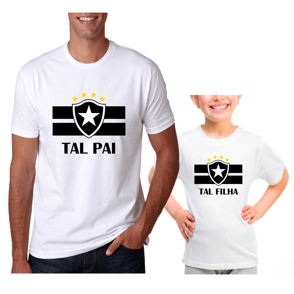 Kit 2 camisetas Botafogo Tal pai Tal filha Apaixonados por futebol ...