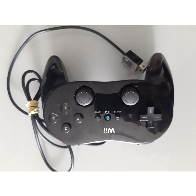 Wii classic pro controller controle clássico preto - Escorrega o Preço