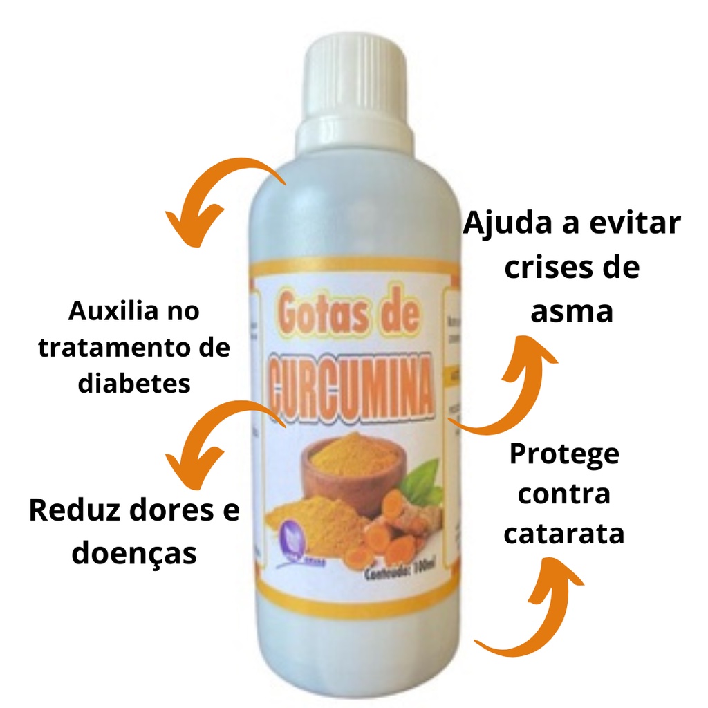 Gotas de Cúrcuma 100 ML - Escorrega o Preço