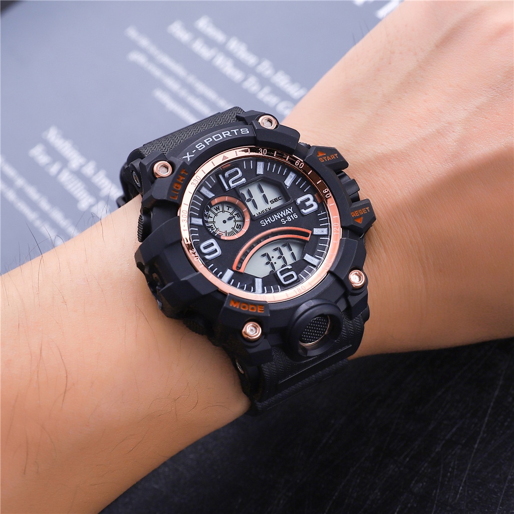 Relogio De Pulso Digital Masculino De Luxo A Prova De Agua Original Esportivo S816 | Shopee Brasil