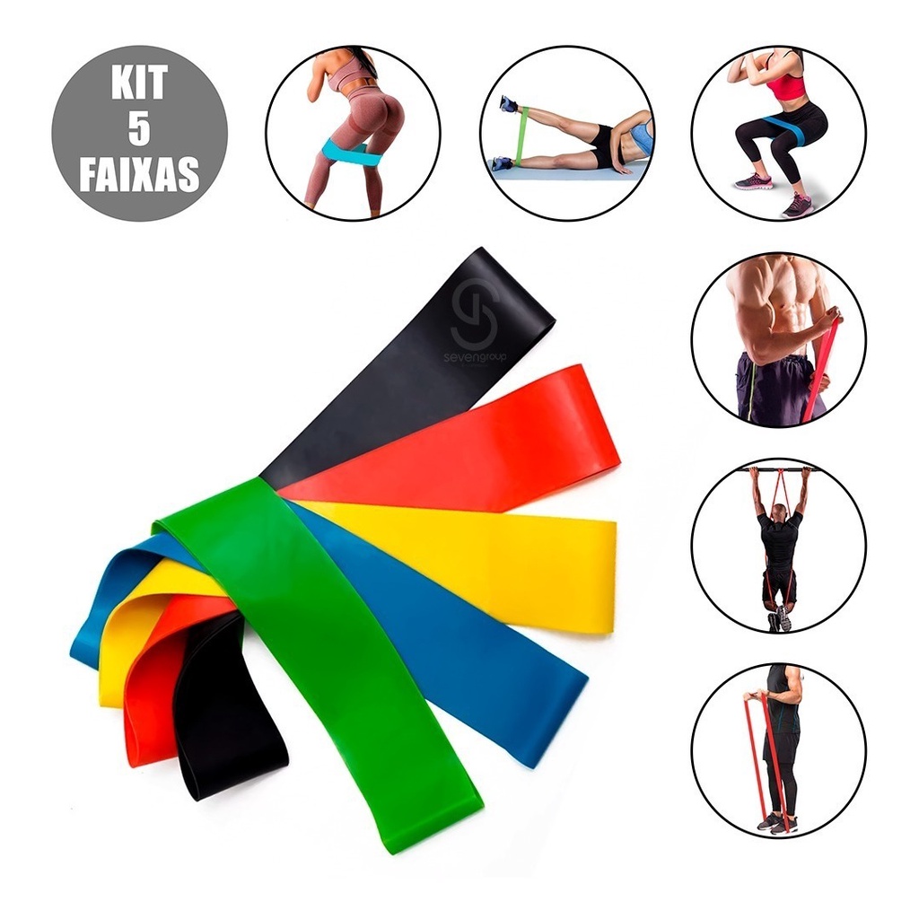 Mini Band Fita Elástica De Resistência Para Academia Exercícios Yoga ...