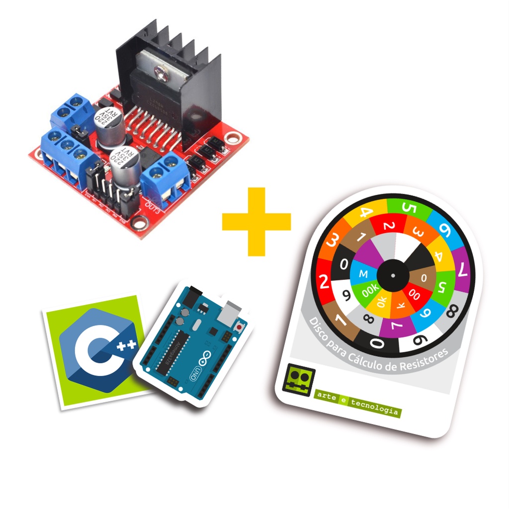 Onde Comprar Ponte H Dupla L298n Motor Dc Passo Arduino Pic Raspberry Arduíno, Arduino Mega ...