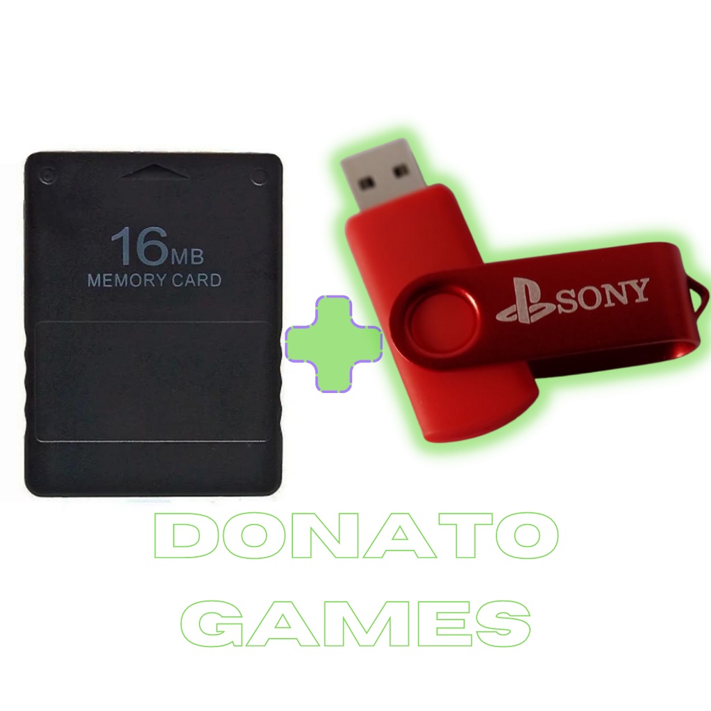 Memory Card PS2 com OPL + Pendrive 64gb - Desconto no Preço