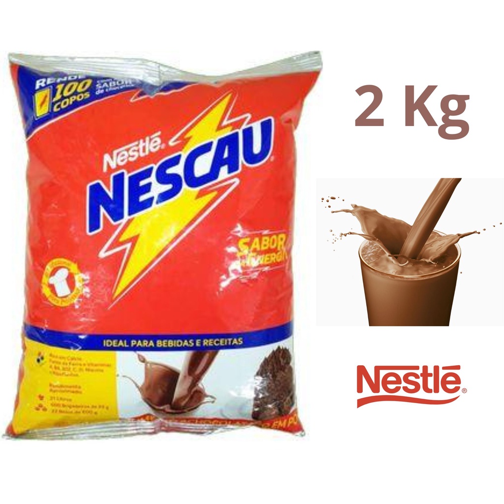 Nescau - 2kg Pacote Achocolatado em po Nescau - Nescau Activ | Shopee ...