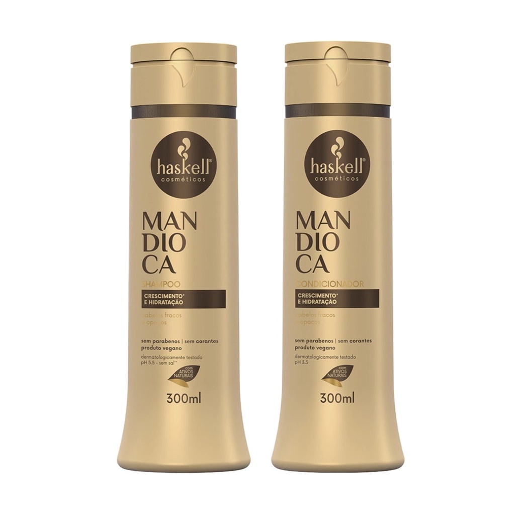 Kit Shampoo E Condicionador Haskell Mandioca 300ml Original | Shopee Brasil