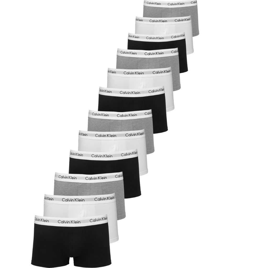 Kit 12 Cueca Box Boxer Marca Preta Preto Cinza Branco Em Microfibra ...