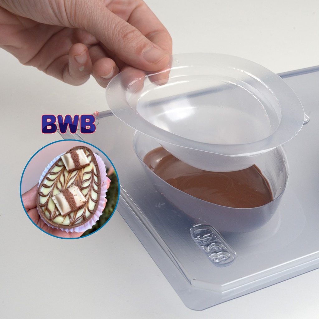 Forma com Silicone para Chocolate Especial c/ 3 partes - Ovo de Páscoa ...