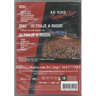 DVD Ira! E Ultraje A Rigor - Ao Vivo (Rock In Rio) | Shopee Brasil