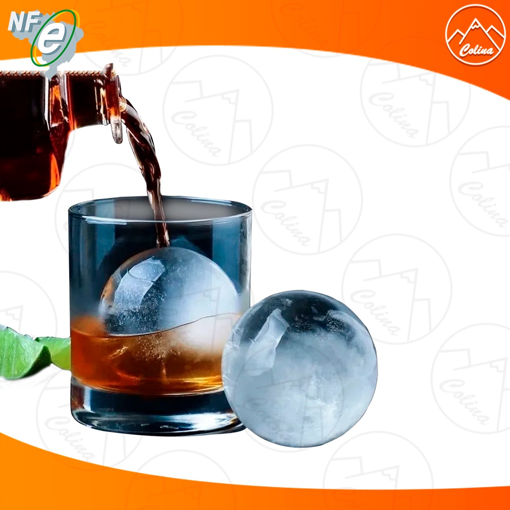 Forma De Gelo Esfera Bola Silicone Grande Redonda Bar Whisky Ice ball ...