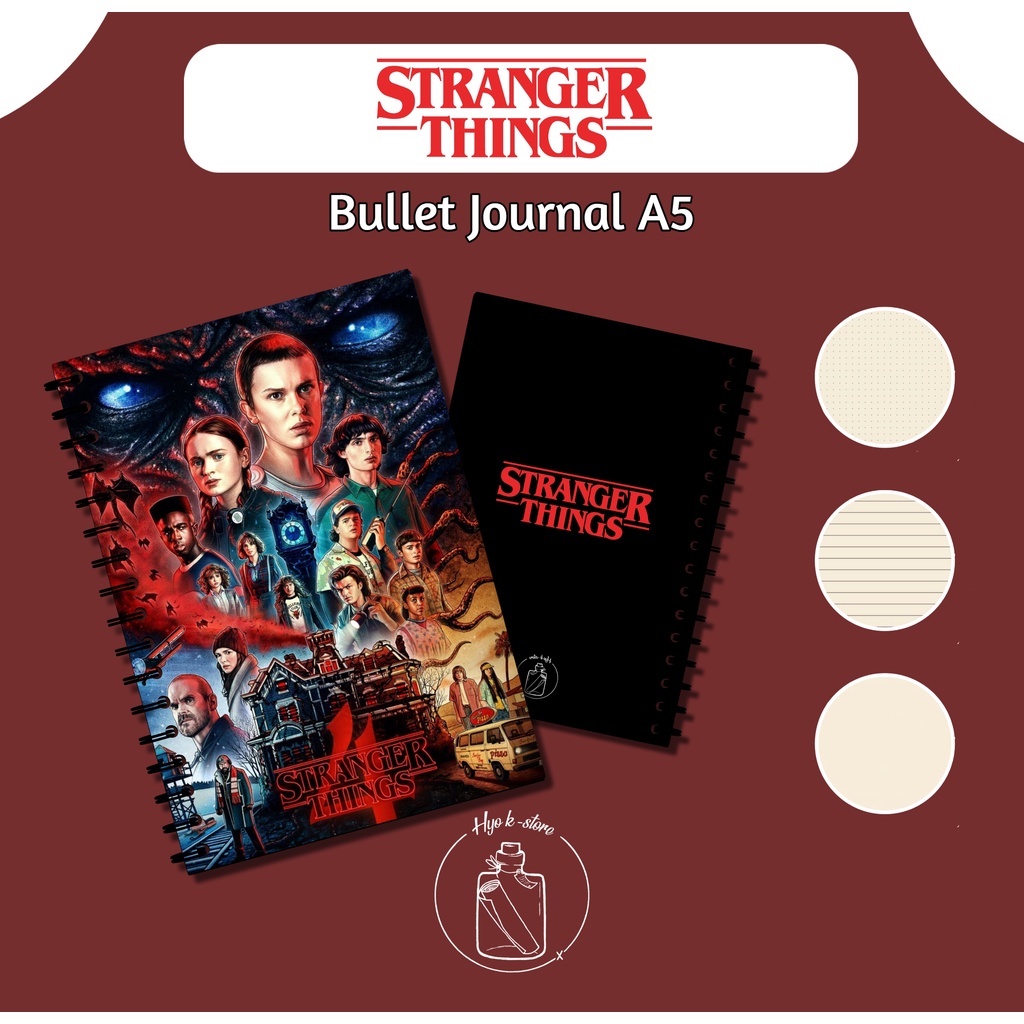 Bullet Journal A5 Stranger Things | Caderno | Shopee Brasil