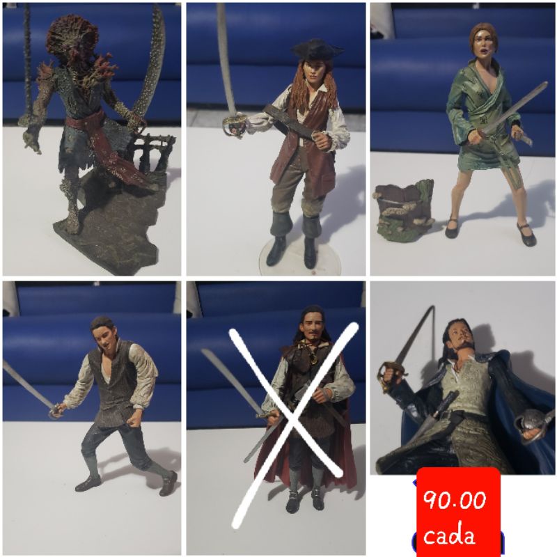 boneco piratas do caribe neca action figure filme kate will Turner jack ...