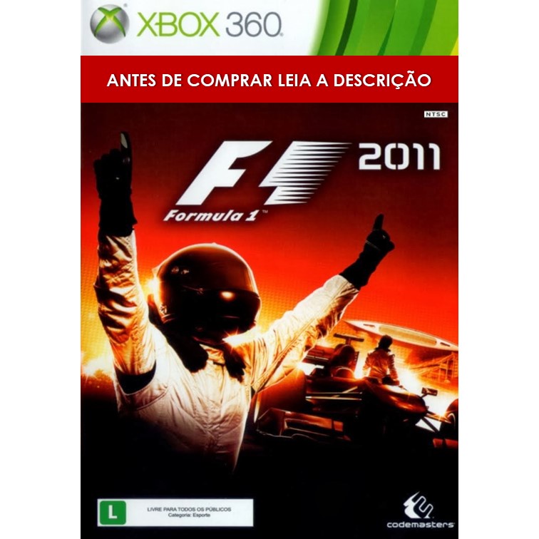 Jogo Formula 1 2011 Xbox 360 (F1 2011) | Shopee Brasil