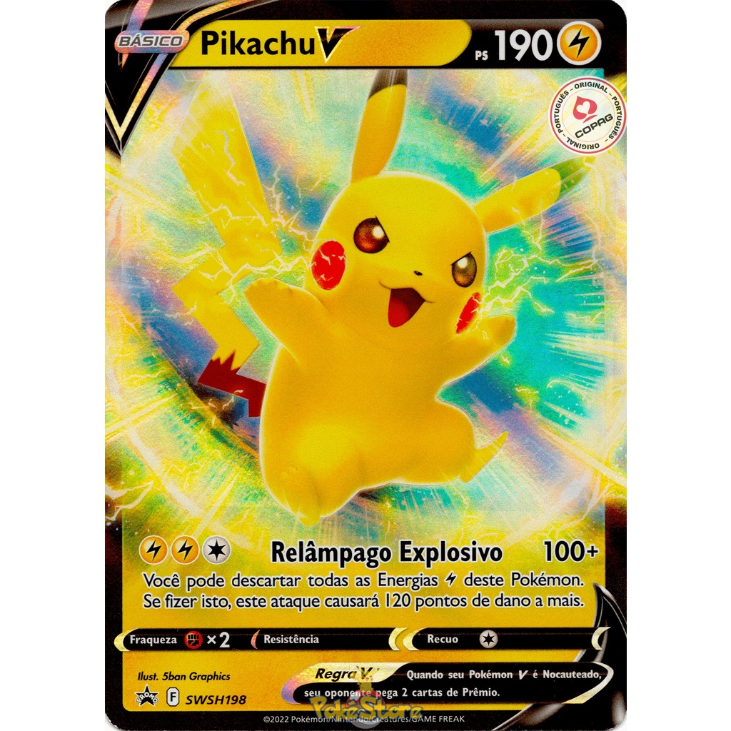 Carta Pokemon Pikachu V Português 43/185 ou Promo SWSH061 Card Original ...
