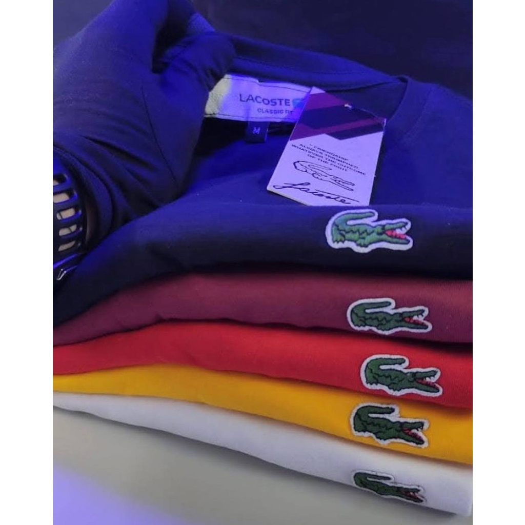 Kit 5 Camiseta Masculina Lacoste 100% Algodão 30.1 Promoção - Desconto ...