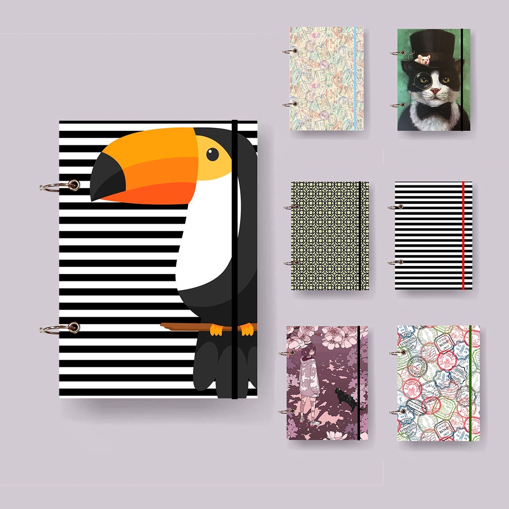 Caderno Argolado Tamanho A5 (Pequeno) - Com 80 folhas de 75g pautadas | Shopee Brasil