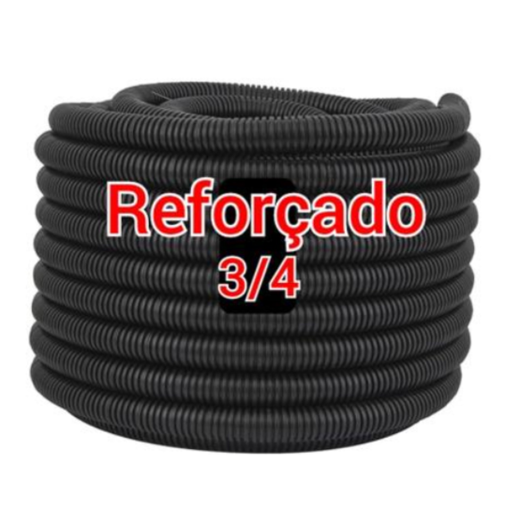 Conduite Eletroduto Corrugado Cinza Reforçado 3/4x50mts (25mm) Parede ...
