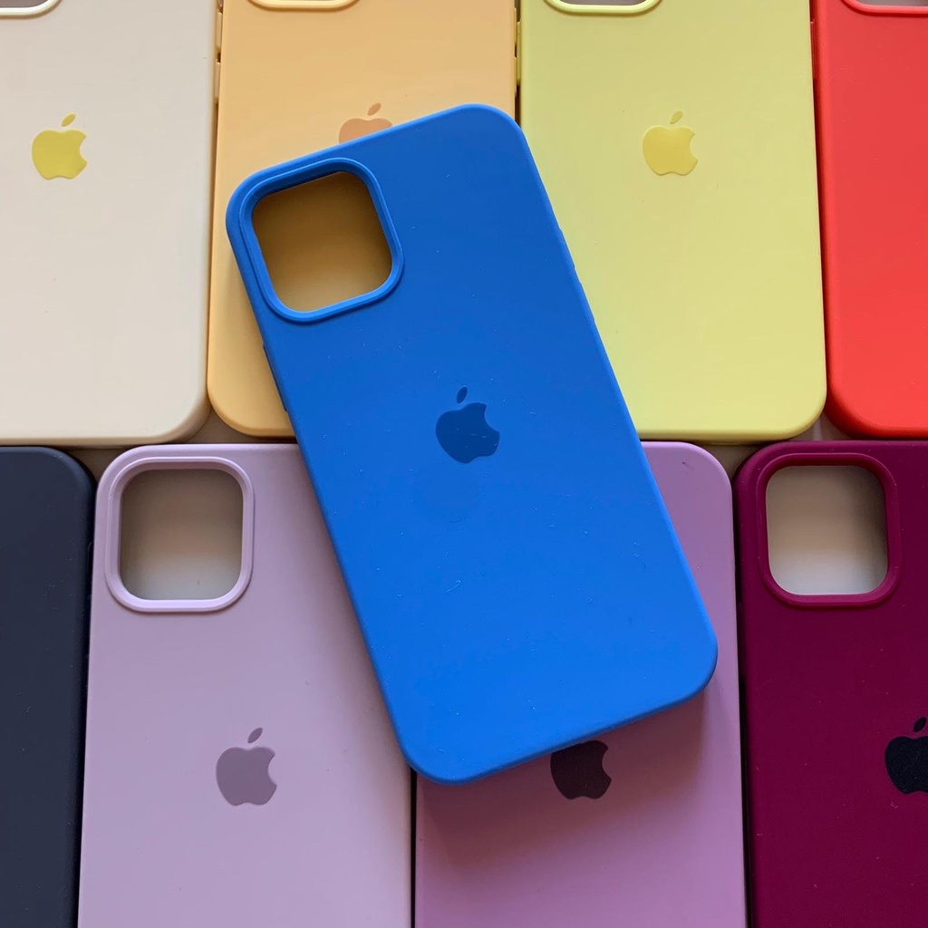 Capa Case Silicone Aveludada C/ Logo Apple iPhone 12 e 12 PRO Tela 6.1 ...