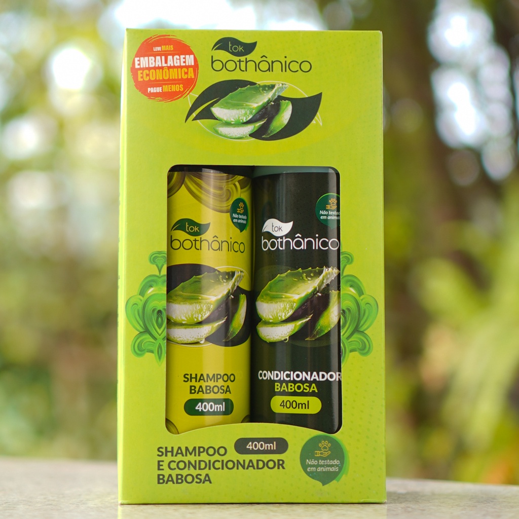 kit Shampoo e Condicionador Tok Bothanico Babosa 400 + 400ml | Shopee ...
