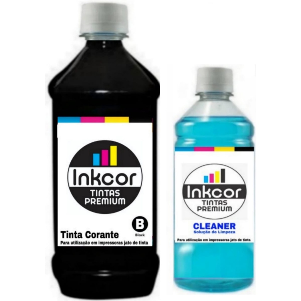 250ml de Tinta Preta Inkcor para Recarga de Cartucho Compativel com ...