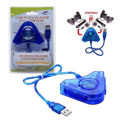 Adaptador Playstation 2 Duas Saídas USB PS2 & PSX para PC Notebook | Shopee Brasil