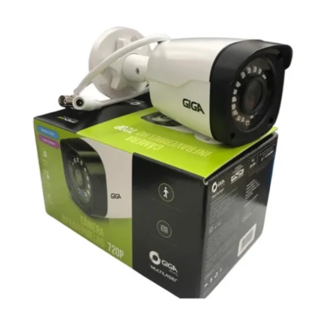 Câmera Bullet Giga Hd Ip 66 720p Ir 20m 1/4 2.6mm Gs0461A - Escorrega o ...