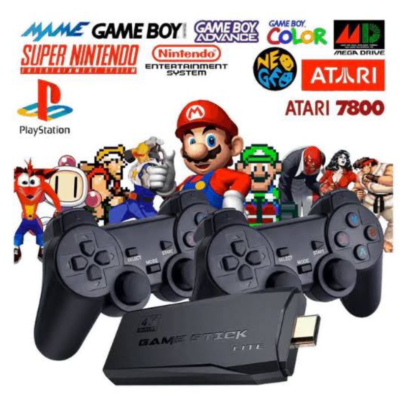 Game Stick 4k Lite 10 Mil Jogos Retro 64GB | Shopee Brasil