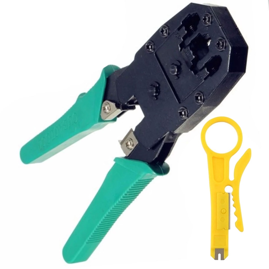 Alicate Crimpador Grimpar 3 Em 1 Prensar Terminais Rede Pratico RJ45 ...