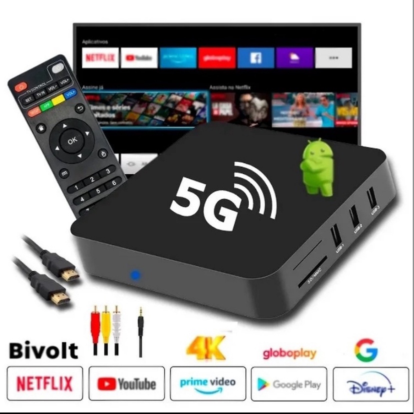 Conversor SmartTV 4K 64GB/512GB 5G - Ultima Geração - Envio imediato ...