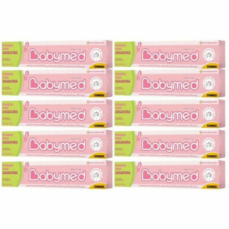 Kit Com 10 Babymed Pomada Para Assaduras Cimed 45 Gramas - Rosa ...