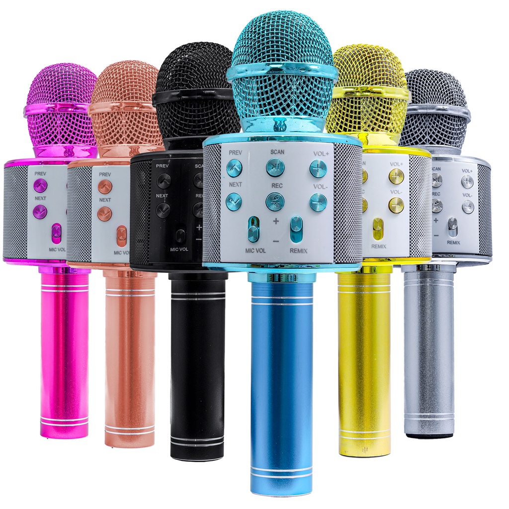 Microfone Sem Fio Bluetooth Youtuber Karaoke Reporter Cores - Escorrega ...