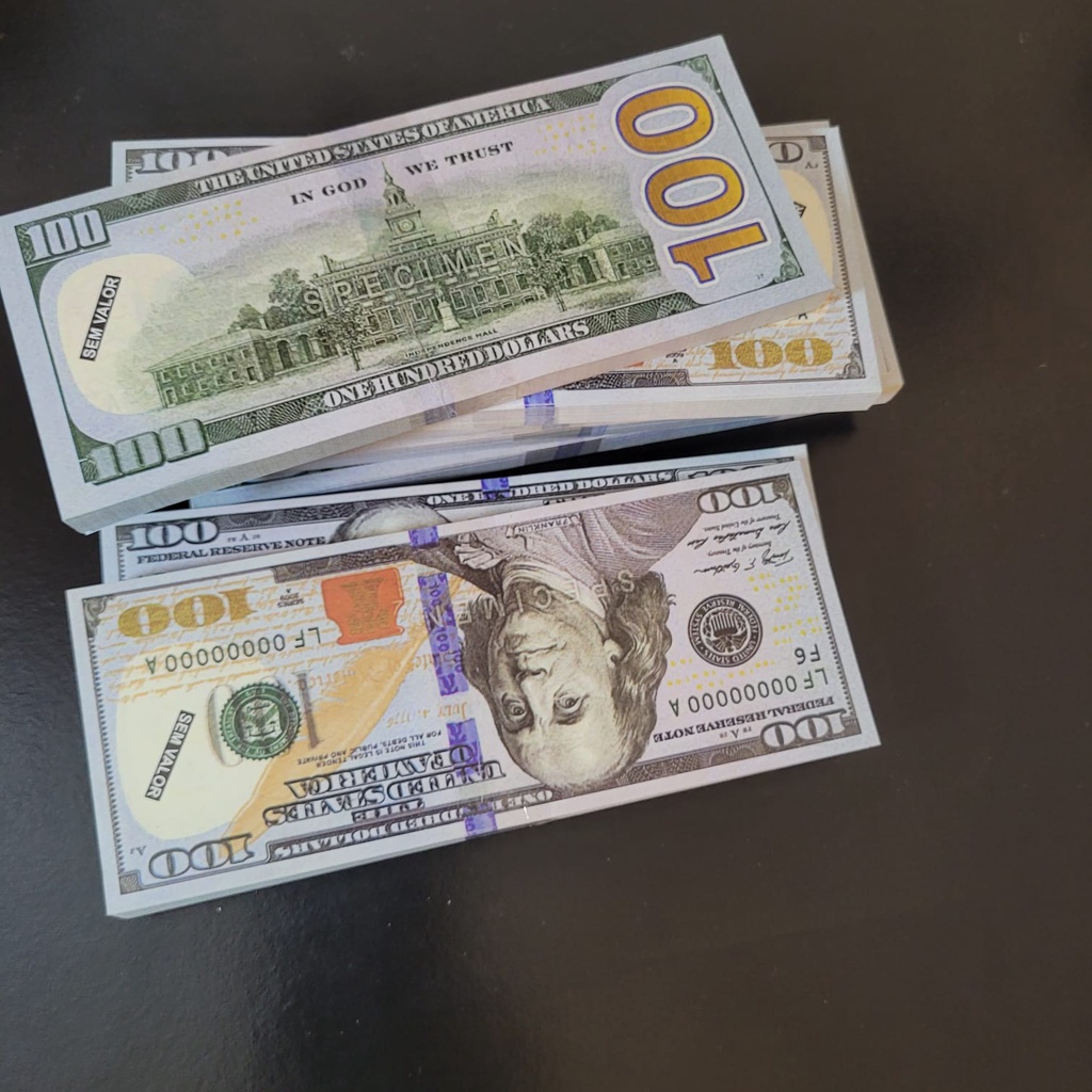 Dinheiro Fake - 100,00 Reais Pct. C 100 Cédulas Cenográficas ...