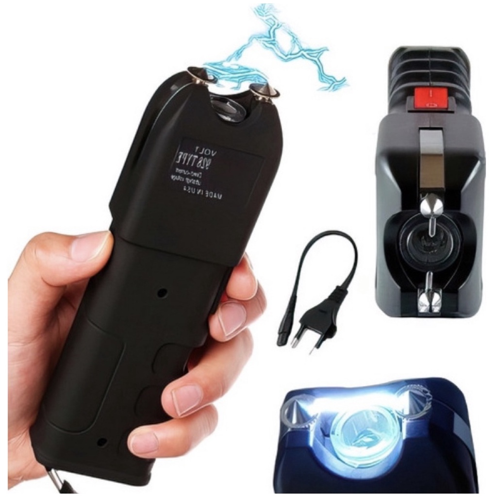 Lanterna de choque taser 928 type defesa pessoal recarregável com case ...