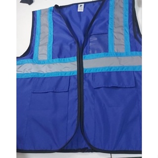 COLETE REFLETIVO AZUL DETALHES EM AZUL TURQUESA | Shopee Brasil