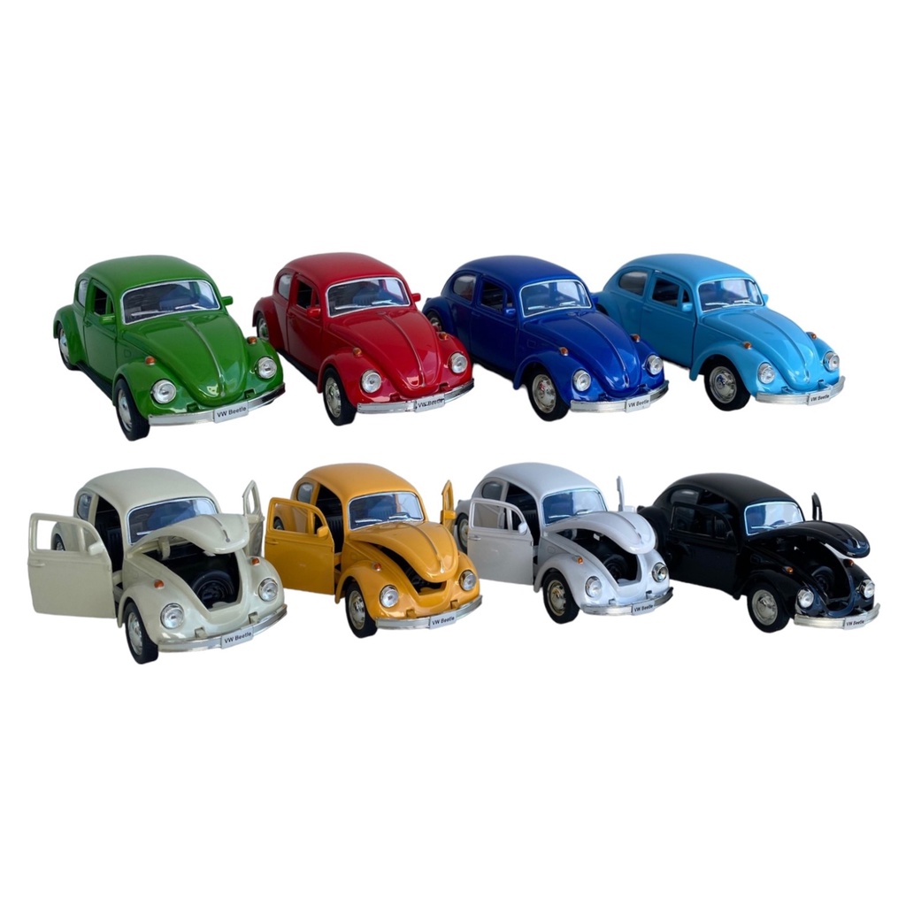 Carro Miniatura Carrinho Ferro Fusca Abre as Portas e Capô 1/36 ...