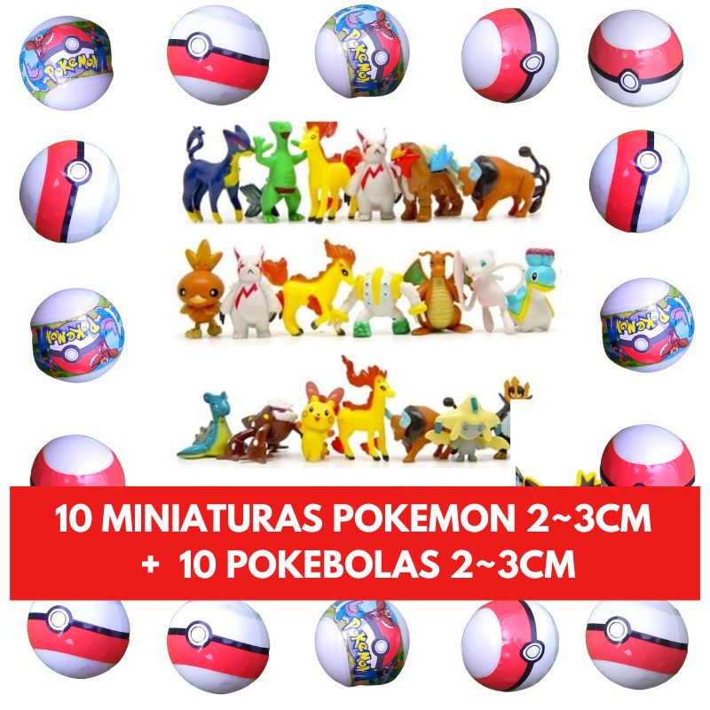 Kit de Miniaturas Pokemons + Pokebolas - Brinquedo - Colecionar ...