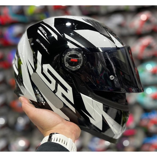 Capacete Ls2 Ff358 Diversos Modelos Draze Preto Branco | Shopee Brasil