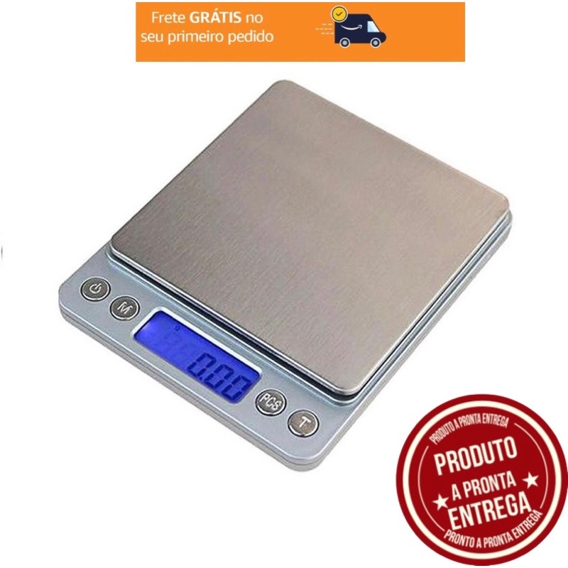 Balança Digital Alta Precisão 0,1g A 2kg 2000g Calibrada Balança ...