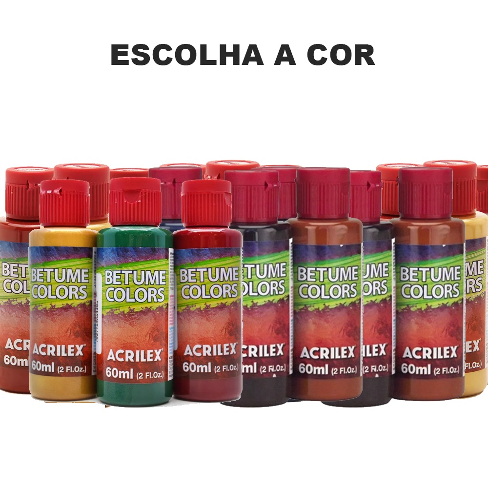 Betume Colors 60ml - Acrilex - Escolha a Cor | Shopee Brasil